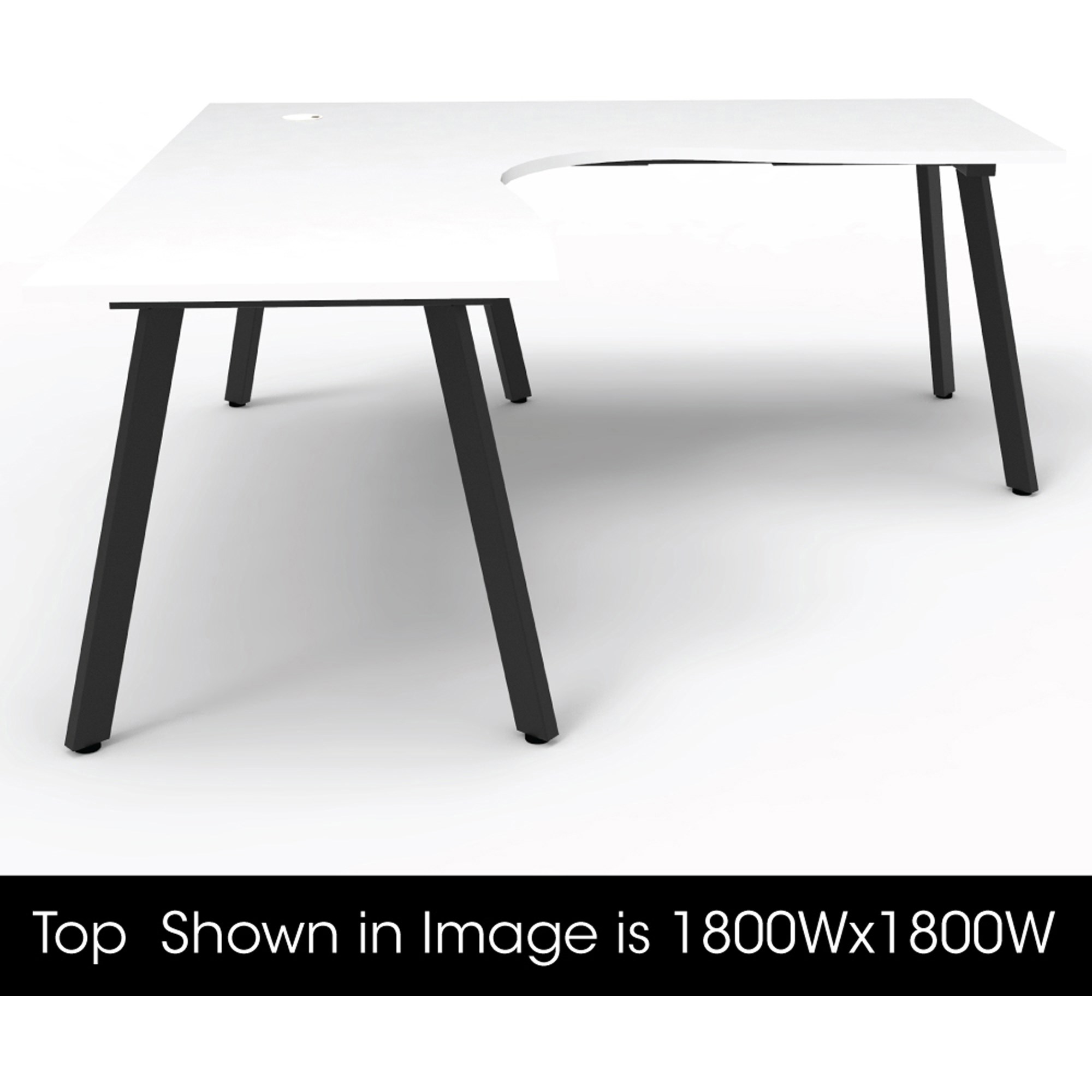 Cleaning Equipment - Eternity Corner Desk 1800Wx1500Wx750D White Top ...